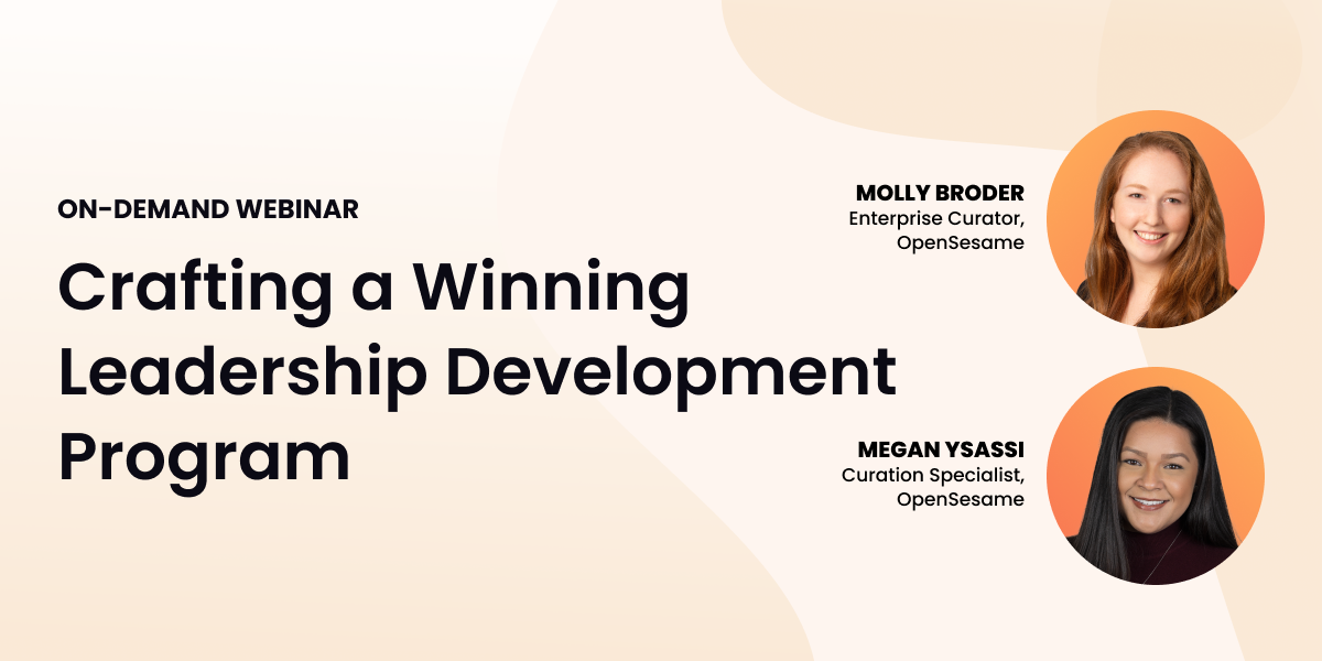 Crafting a Winning Leadership Development Program - OpenSesame: Online ...