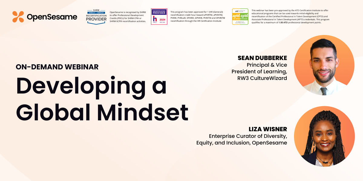 Developing a Global Mindset - OpenSesame: Online training today for the ...