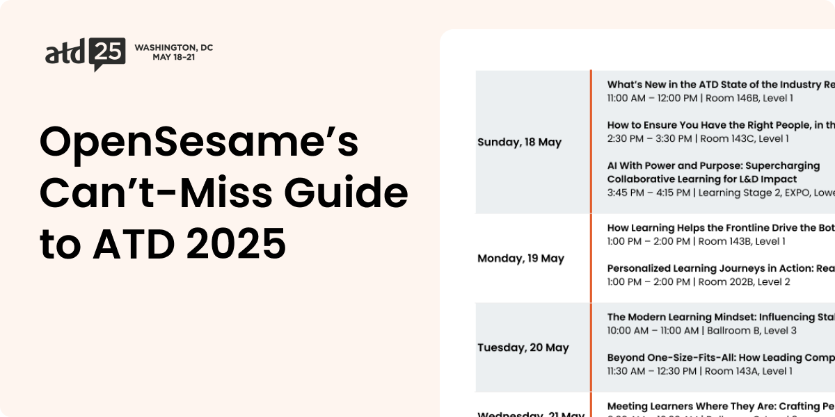OpenSesame’s Can’t-Miss Guide to ATD 2025 - OpenSesame: Online training ...